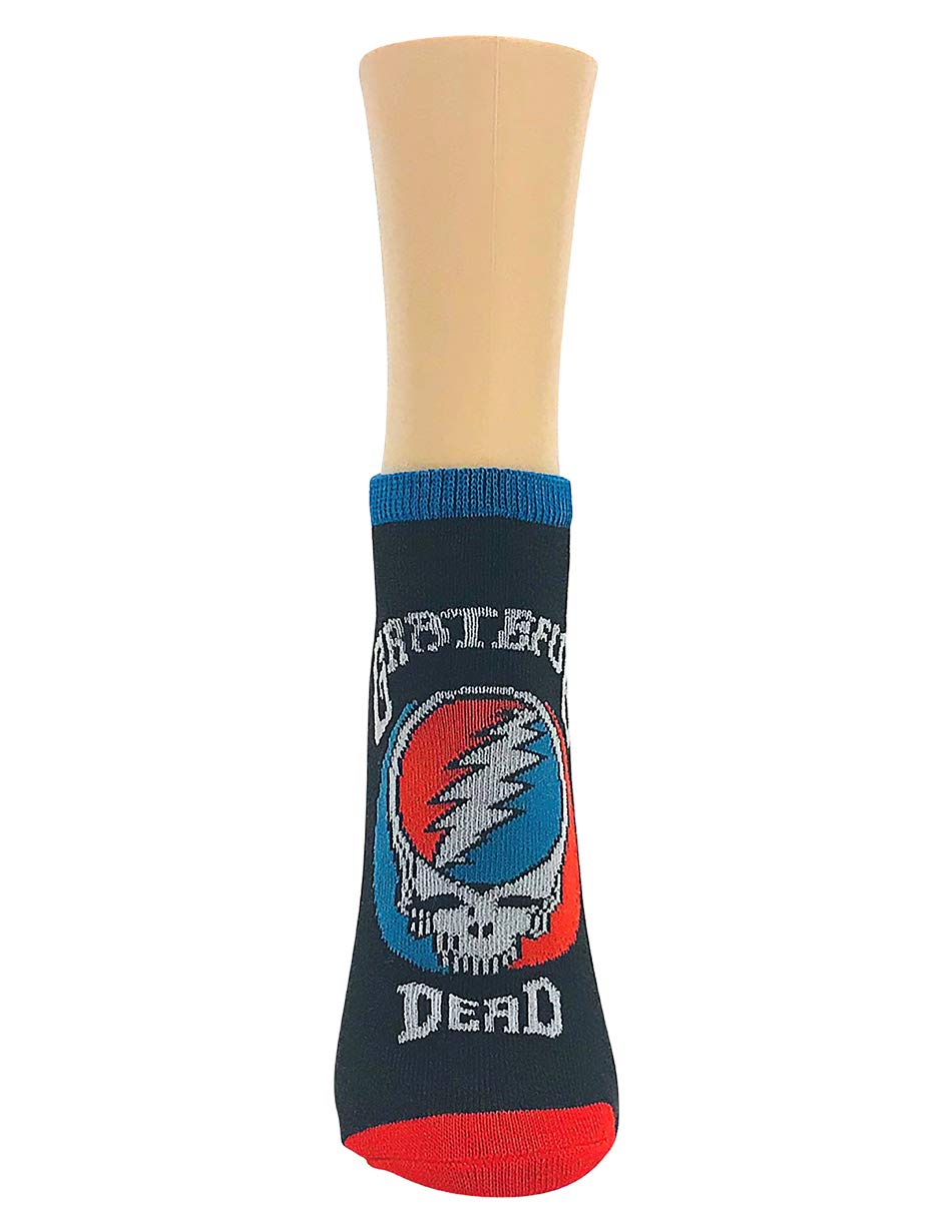 Ripple Junction Grateful Dead Steal Your Face and Pattern Women's 3-Pack Novelty Ankle Socks