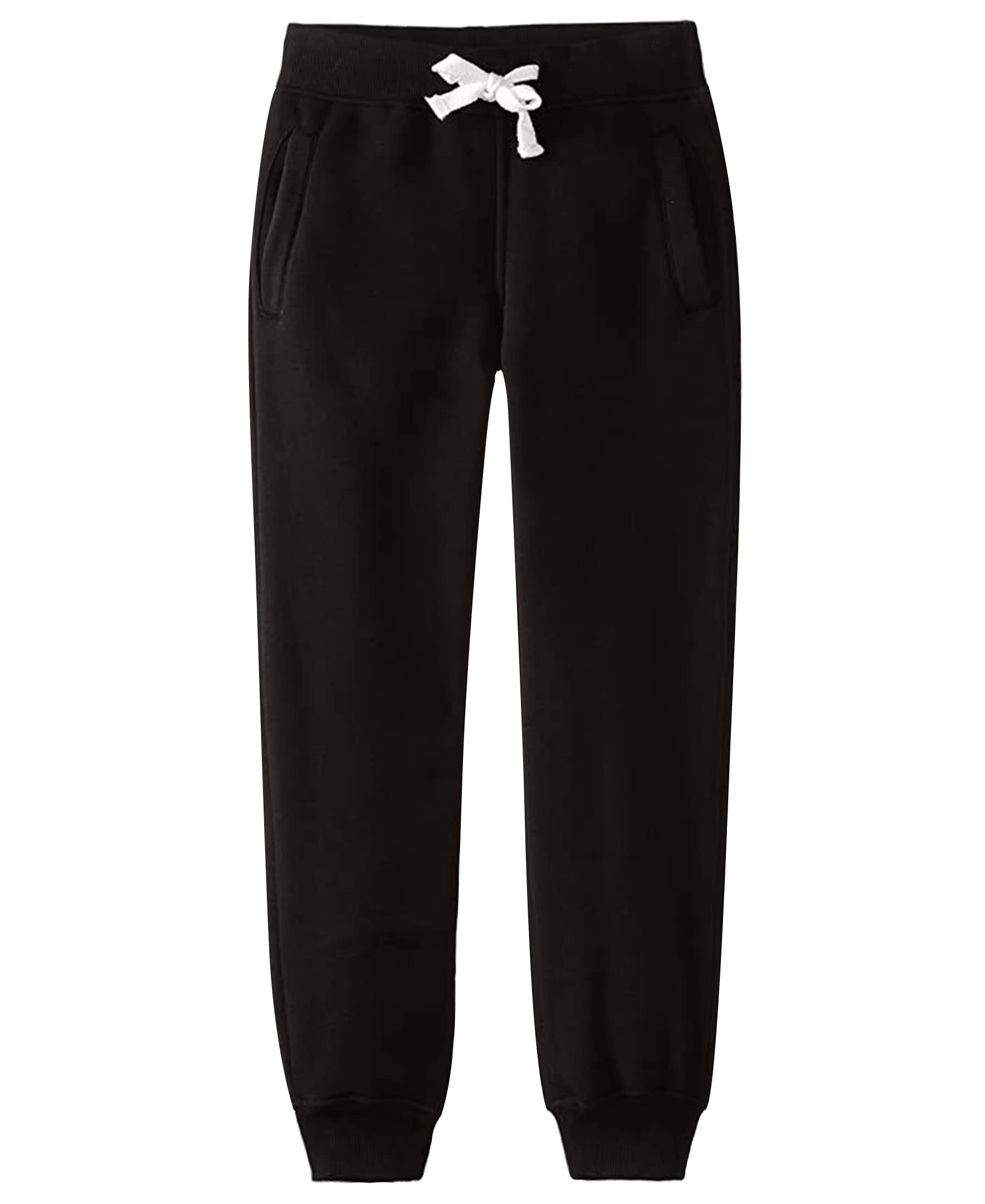 SouthPole Active Basic Fleece Jogger Sweatpants, Big 8-18 Little Boys (Age 4-7), Black, Small