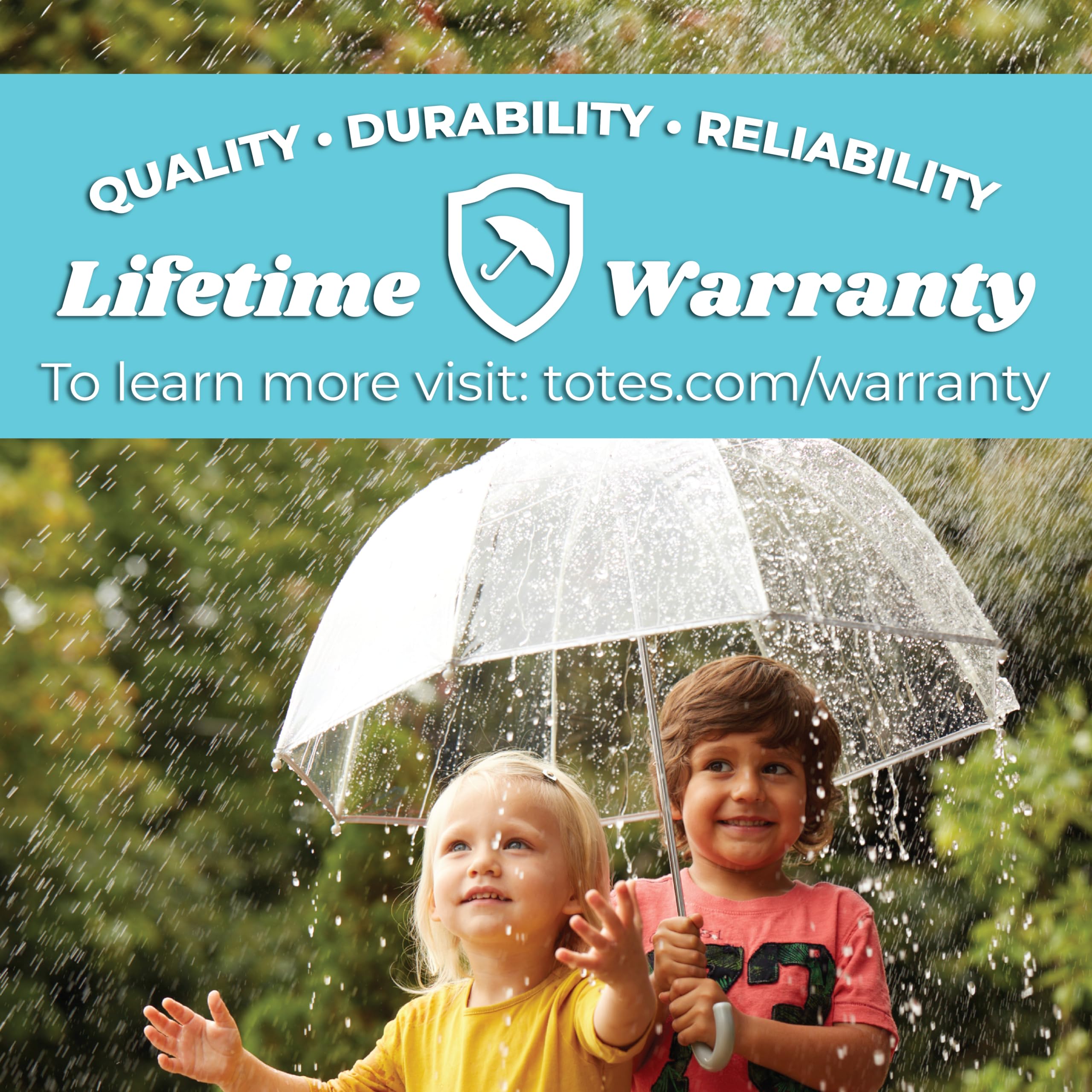 totes Kids Clear Bubble Umbrella with Dome Canopy, Lightweight Design, Wind and Rain Protection Umbrella, Pink, Kids - 38" Canopy