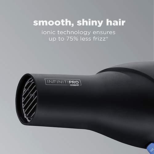 INFINITIPRO BY CONAIR Hair Dryer, 1875W Salon Performance AC Motor Hair Dryer, Conair Blow Dryer, Black