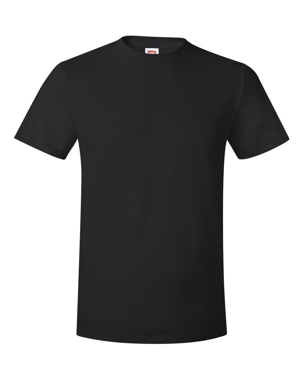 Hanes 4.5 oz., 100% Ringspun Cotton nano-T T-Shirt, Large, BLACK