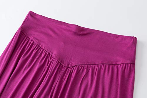 AvaCostume Womens Modal Cotton Soft Yoga Sports Dance Harem Pants, XL, Fuchsia