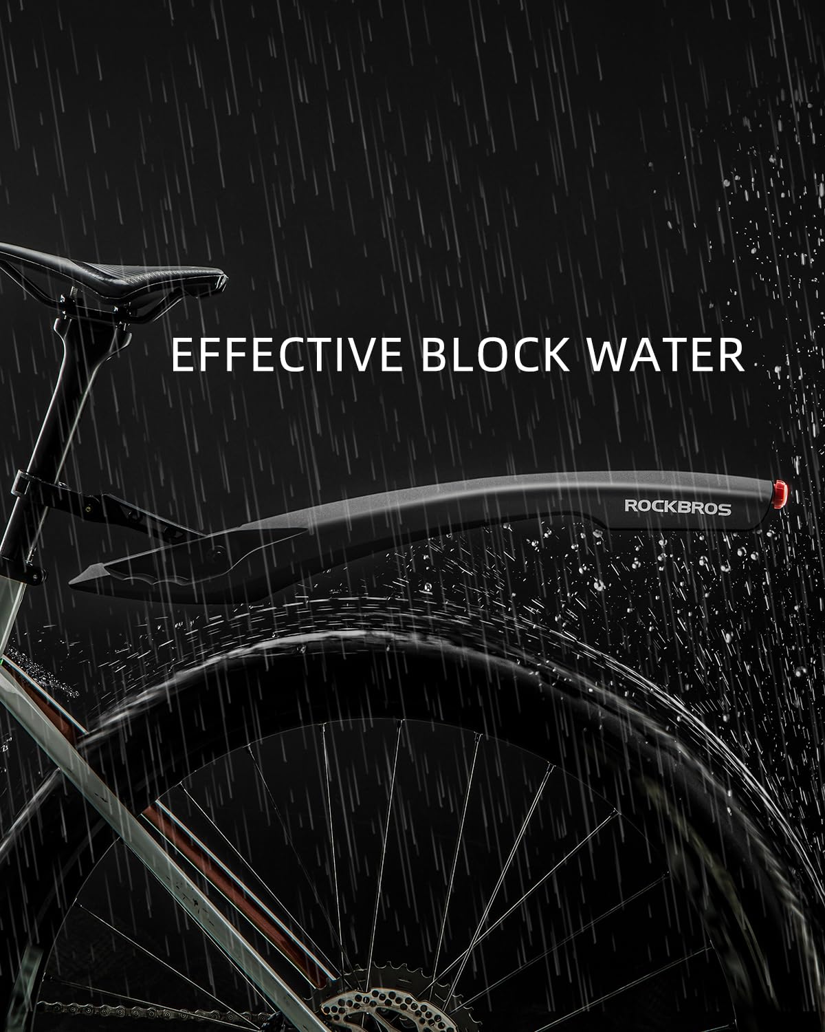 ROCKBROS Bike Fender Adjustable Bicycle Fender Fits 26"- 29" Mountain Bike