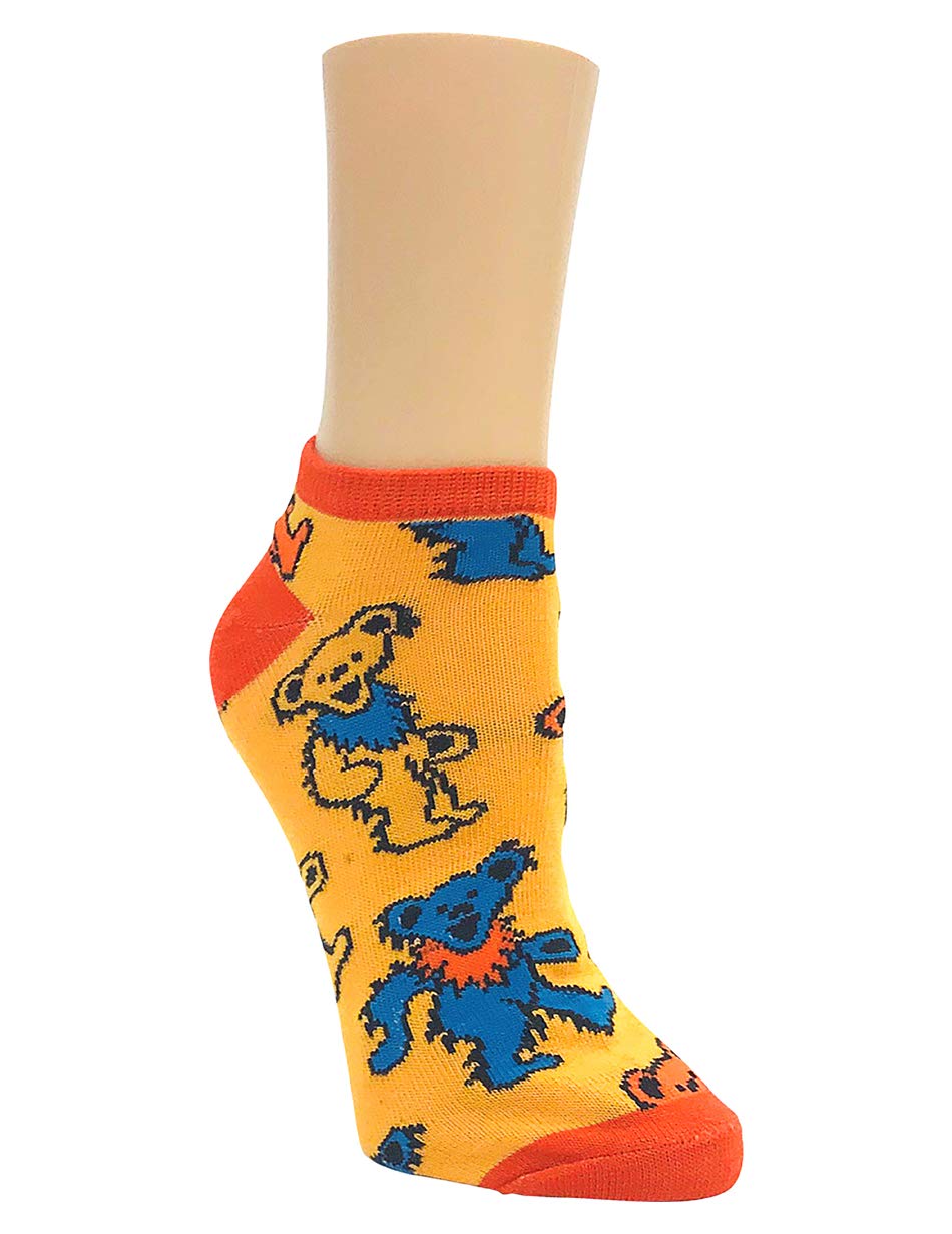 Ripple Junction Grateful Dead Steal Your Face and Pattern Women's 3-Pack Novelty Ankle Socks
