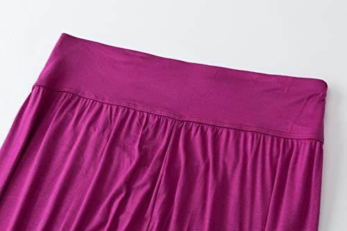 AvaCostume Womens Modal Cotton Soft Yoga Sports Dance Harem Pants, XL, Fuchsia