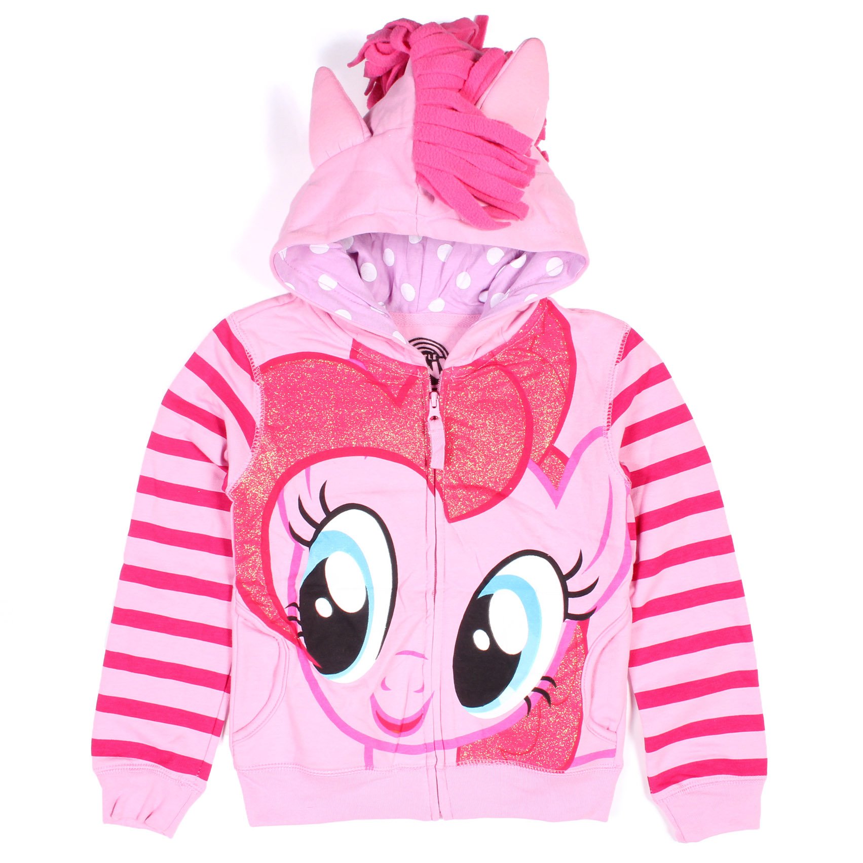 My Little Pony Toddler Girls' Pinky Pie Cosplay Hoodie, Pinkie Pie, 8-10