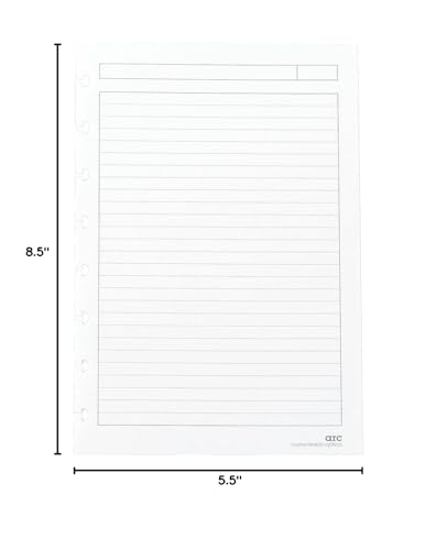 Staples Premium Arc Notebook Refill Paper 5.5 x 8.5, Narrow Rule, 50 Sheets, Creamy-White