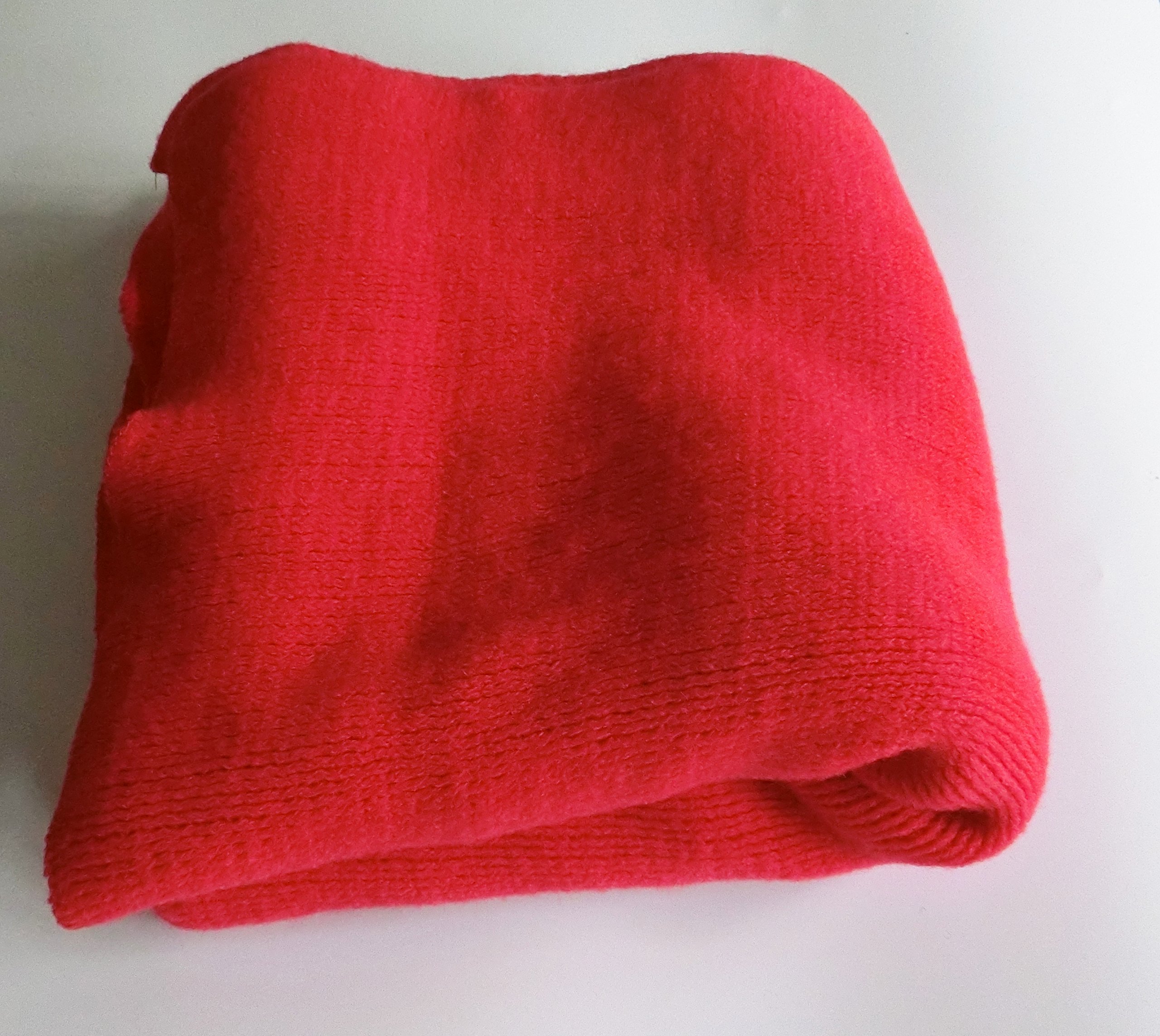 Wander Agio Womens Warm Long Shawl Winter Upset Large Scarf Pure Color Red