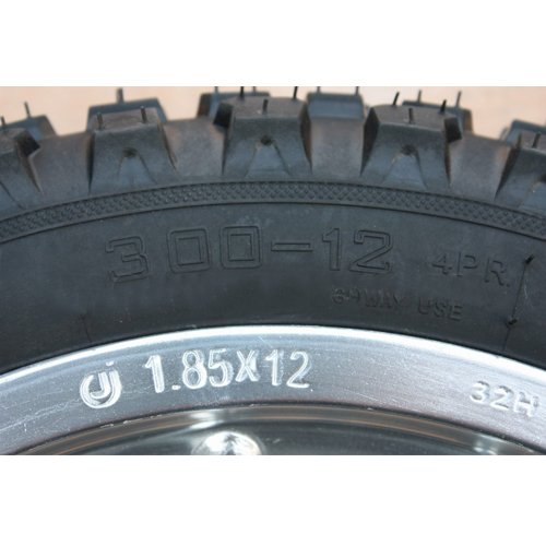X-PRO 12" Rear Wheel Rim Tire 3.0-12 with 12mm Bearing Assembly for Dirt Bikes