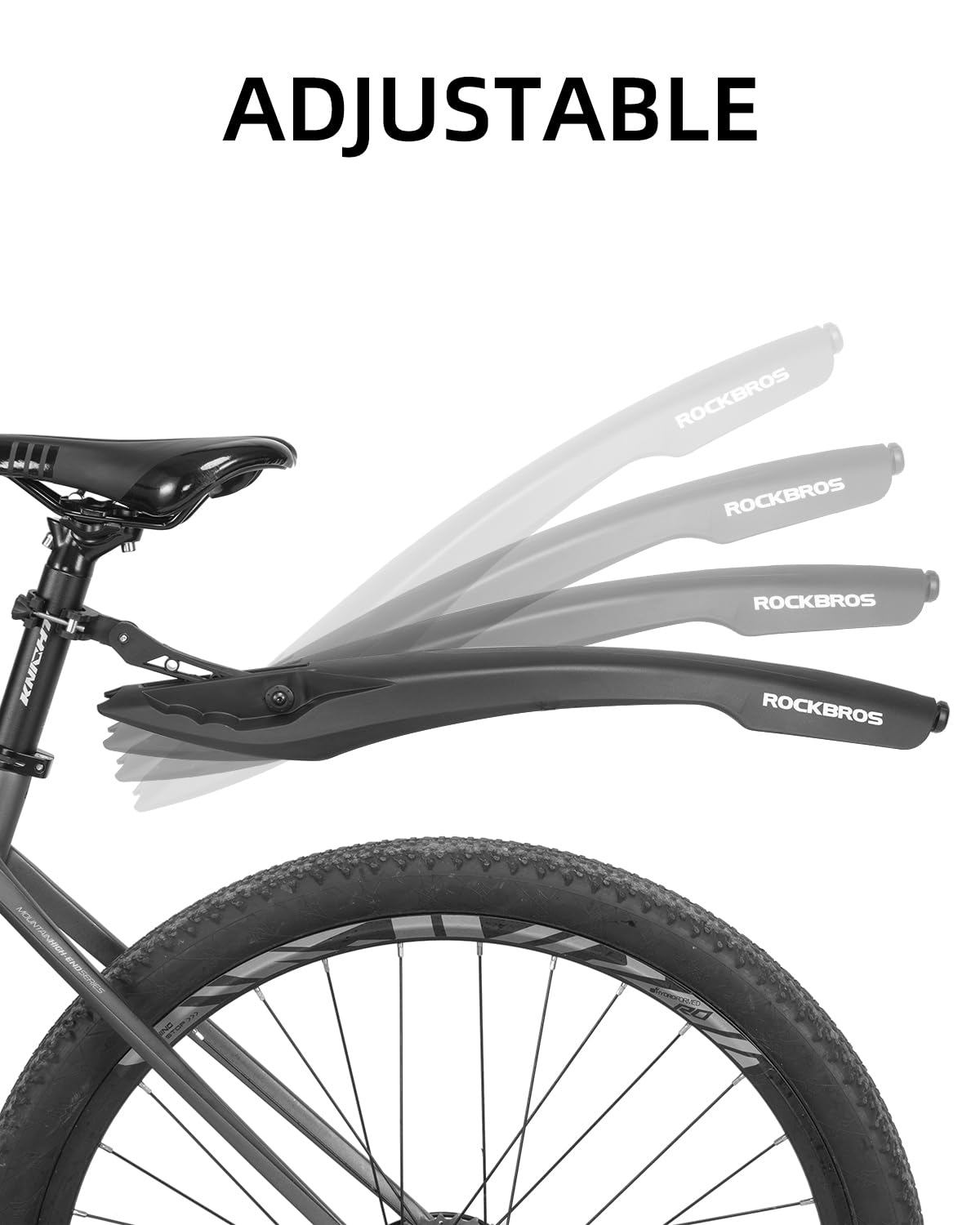 ROCKBROS Bike Fender Adjustable Bicycle Fender Fits 26"- 29" Mountain Bike
