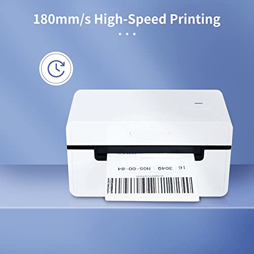 N/A Desktop Thermal Label Printer for 4x6 Shipping Package Label Maker 180mm/s USB BT Thermal Sticker Printer Max.110mm Paper (Color : USB)
