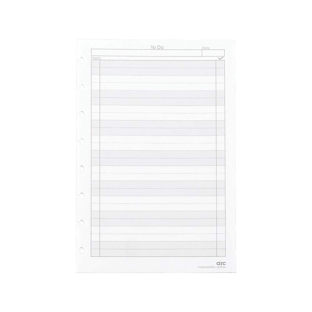 Staples? Arc "to-Do" Notebook Filler Paper, Junior-Sized, White, 50 Sheets