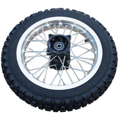 X-PRO 12" Rear Wheel Rim Tire 3.0-12 with 12mm Bearing Assembly for Dirt Bikes