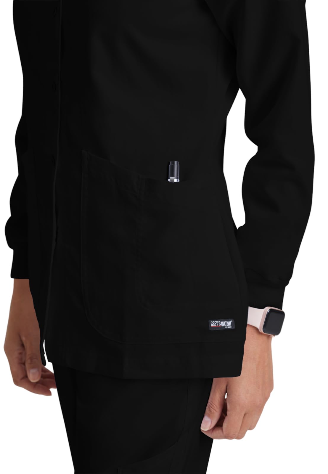 BARCO 4450 Women's Junior 4 Pkt Round Warm Up (Black, Large)