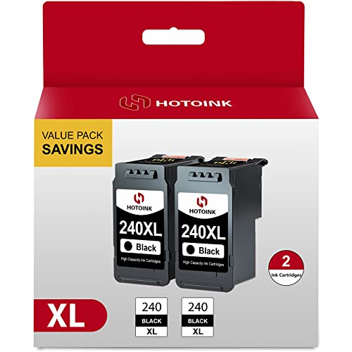 PG-240XL Ink for Canon Ink Cartridges 240 High Capacity 240 PG240 240XL Black Ink Cartridges for Canon MG3600 Ink Cartridges for PIXMA MG3620 MG3520 MG3220 MG3120 MG2120 TS5120 MX532 Printer (2 Black)