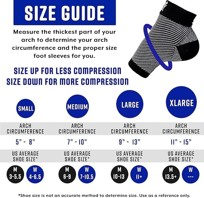FlexAdapt Plantar Fasciitis Compression Socks for (1 Pair) – Compression Sleeve for Achilles Tendonitis Relief, Plantar Fasciitis Relief, Foot Swelling - Black - Large