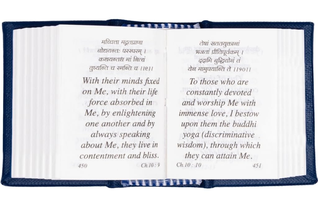 Bhagavad Gita Mini Book (H) (Foil Stamped, Miniature Sized 1.49 x 2.04", boxed)