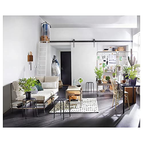 IKEA Boutique Store Marius Stool (Pack of 2) Seat Height: 45 cm, 17 3/4-Inch - Sold by Bunnings Home (Black, Steel, Epoxy powder coating)