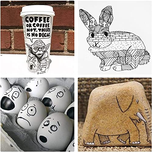 Permanent Marker,Shuttle Art 30 Pack Ultra Fine Point Black Permanent Marker set, Works on Plastic,Wood,Stone,Metal and Glass for Doodling, Marking