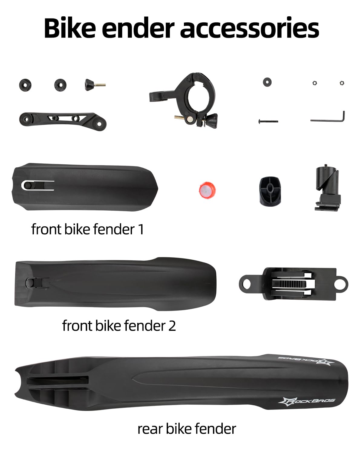 ROCKBROS Bike Fender Adjustable Bicycle Fender Fits 26"- 29" Mountain Bike