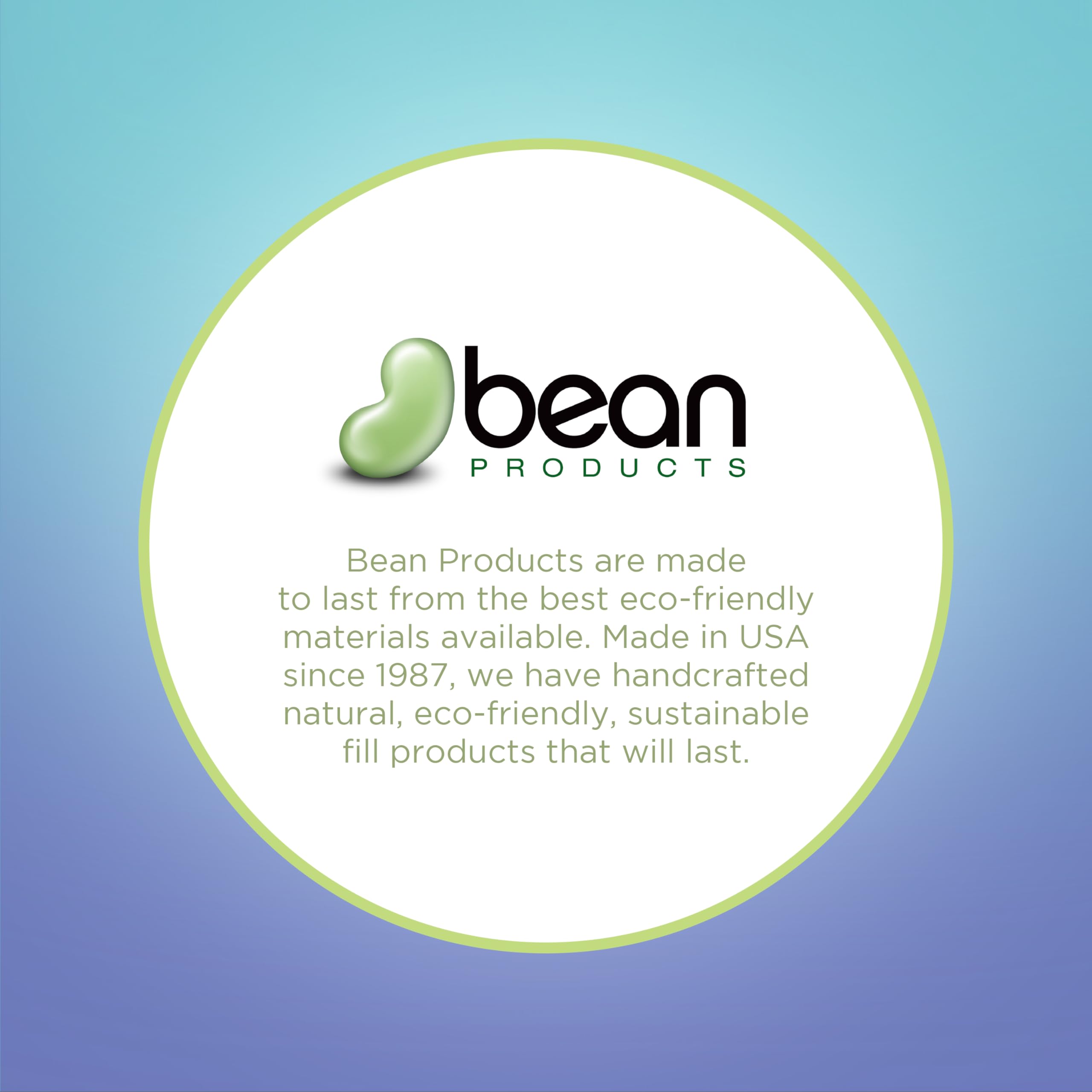 Bean Products Bean Bag Refill Beads - 100% Recycled New Polystyrene Filler Beads for Lasting Support - Poly Fill Beans - Versatile Filling for DIY Projects - Made in USA - 2 Cubic ft.