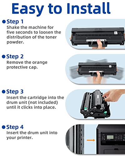 Compatible Toner Cartridge with CHIP for Samsung MLT-D111S MLT-D111L Yield Up 2K to Use with Samsung Xpress SL-M2020W M2020W SL-M2070FW M2070FW SL-M2070W M2070W Laser Printer (Black 2Packs)