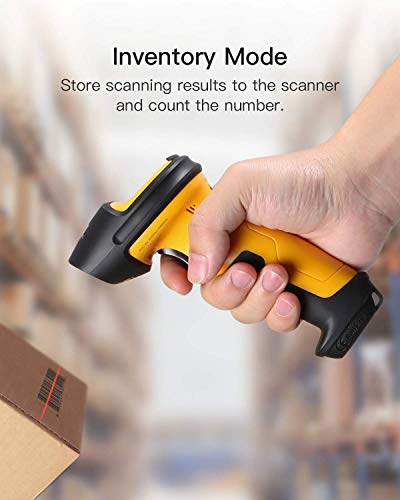 Barcode Scanner, Inateck Wireless Scanner, 2.4 GHz Adapter, 2600mAh Battery, 60M Range, Automatic Scanning, P6