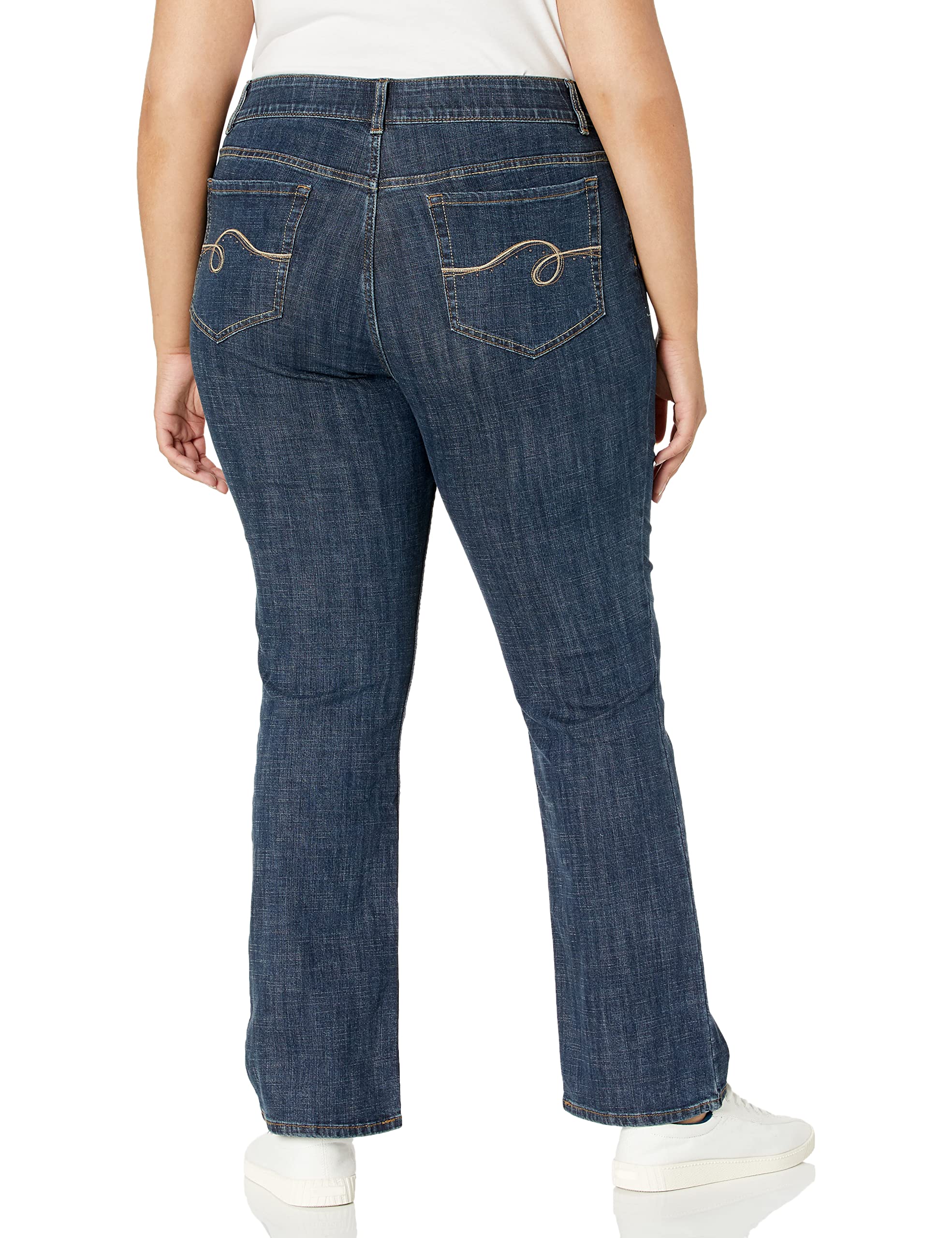 Riders by Lee Indigo womens Plus Size Stretch No Gap Waist Bootcut jeans, Niagara, 18 US
