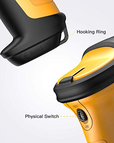 Barcode Scanner, Inateck Wireless Scanner, 2.4 GHz Adapter, 2600mAh Battery, 60M Range, Automatic Scanning, P6