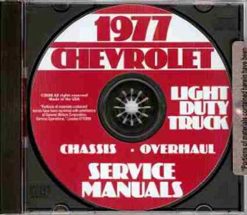 1977 CHEVROLET TRUCK REPAIR SHOP & SERVICE MANUAL CD - 10-30 series pickup, stake, van, Blazer, Suburban, step van. forward control P-chassis, half ton, three quarter ton, one ton