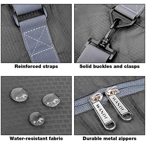 WANDF For Spirit Airlines Personal Item Bag 18x14x8 Foldable Travel Duffel Carry on Weekender Overnight for Women Men