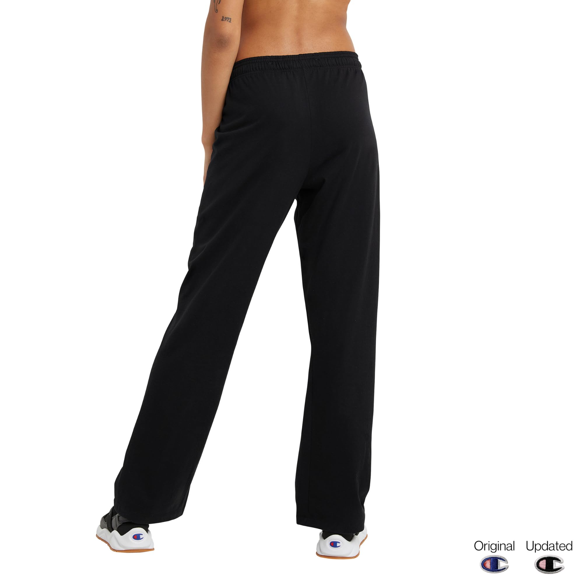 Champion, Lightweight Lounge, Comfortable Jersey Pants for Women, 31.5" (Plus Size Available), Black, X-Large