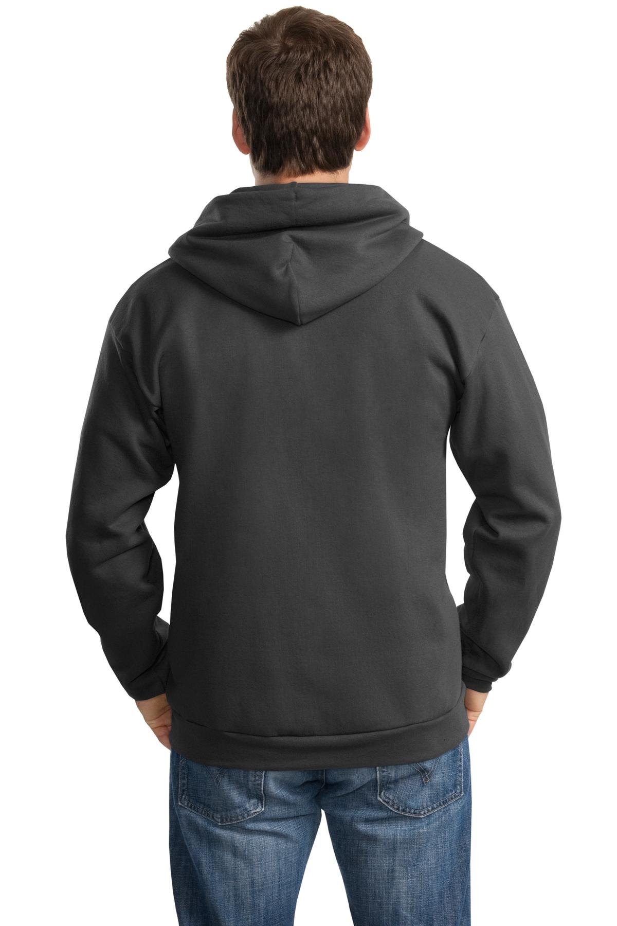 PORT AND COMPANY Tall Full Zip Hooded Sweatshirt (PC90ZHT) Charcoal, 3XLT