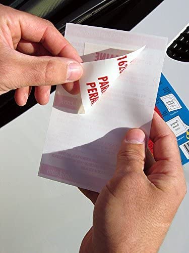 STICKER SHIELD - Windshield Sticker Applicator for Easy Application, Removal and Re-Application from Car to Car - 4 inch x 6 inch Sheets (8 Packs (16 Sheets Total))