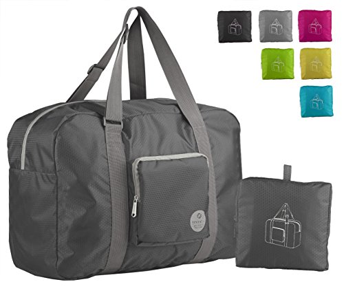 WANDF For Spirit Airlines Personal Item Bag 18x14x8 Foldable Travel Duffel Carry on Weekender Overnight for Women Men