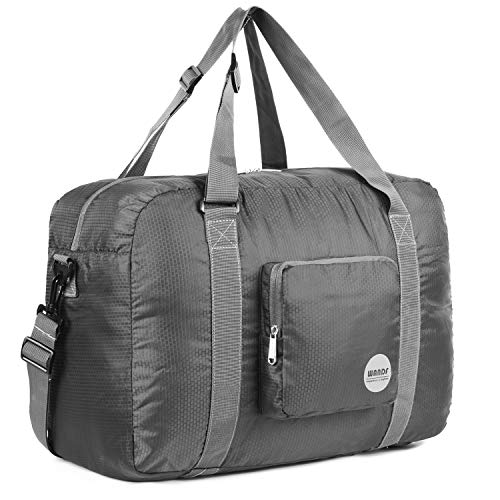 WANDF For Spirit Airlines Personal Item Bag 18x14x8 Foldable Travel Duffel Carry on Weekender Overnight for Women Men