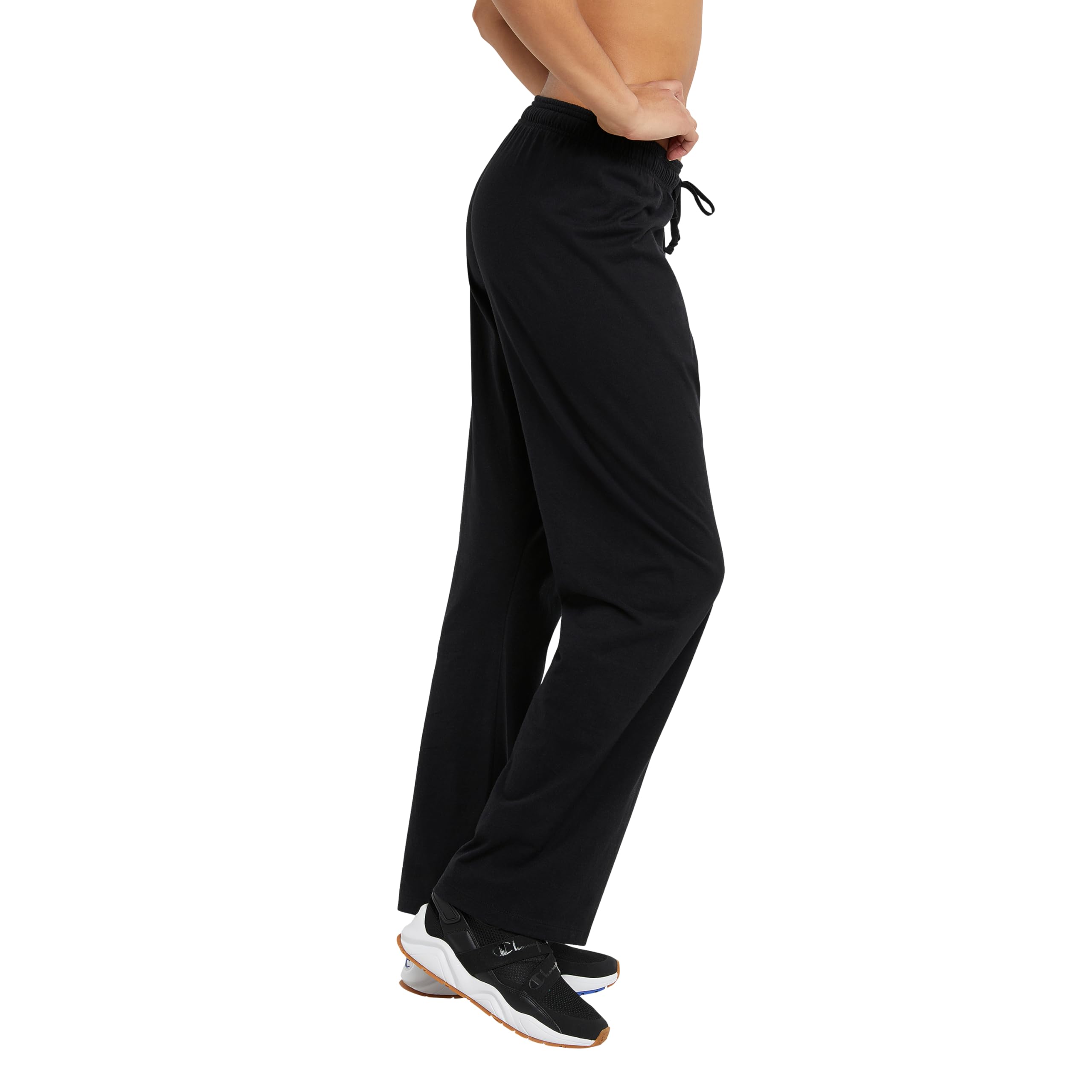 Champion, Lightweight Lounge, Comfortable Jersey Pants for Women, 31.5" (Plus Size Available), Black, X-Large