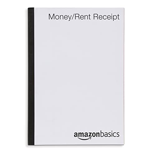 Amazon Basics Money and Rent Receipt Book, 3-Part Carbonless, 100 Sets per Book