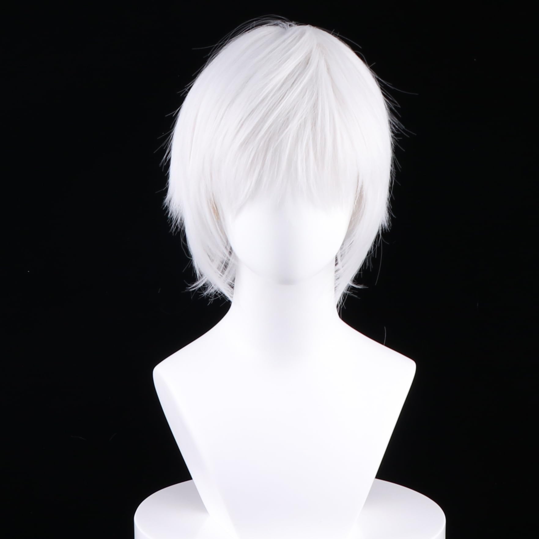 KiyaCos Anime Silver White Cosplay Wig Synthetic Party Hair Anime Comics Coser Costume Wigs