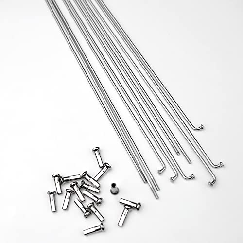 BaveL 36pcs Steel Spokes Mountain Bike Spokes MTB 281mm W/Nipples (Silver, 281)