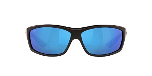 Costa Man Sunglasses Blackout Frame, Blue Mirror Lenses, 65MM