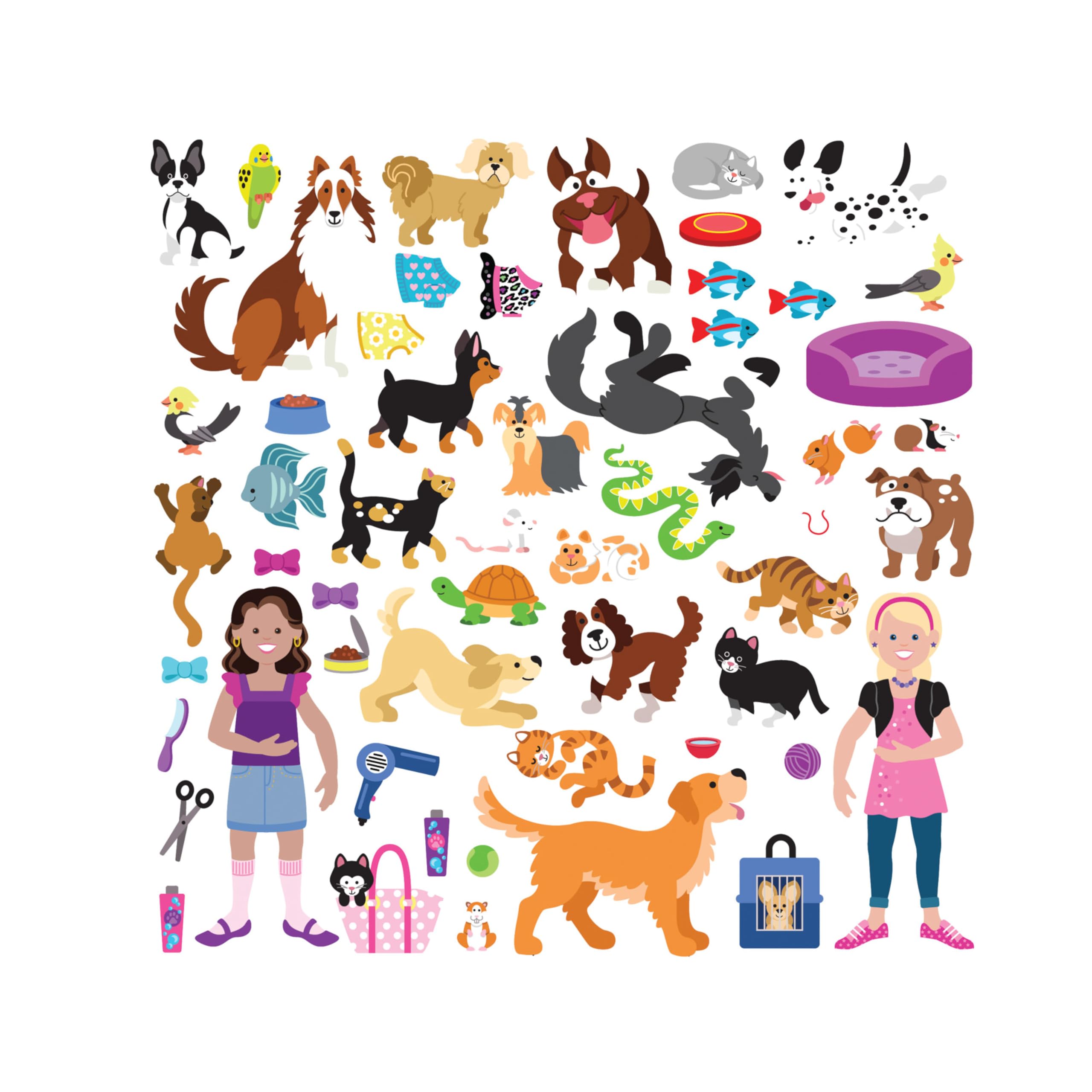 Melissa & Doug Pet Shop Puffy Sticker Set With 115 Reusable Stickers - FSC Certified