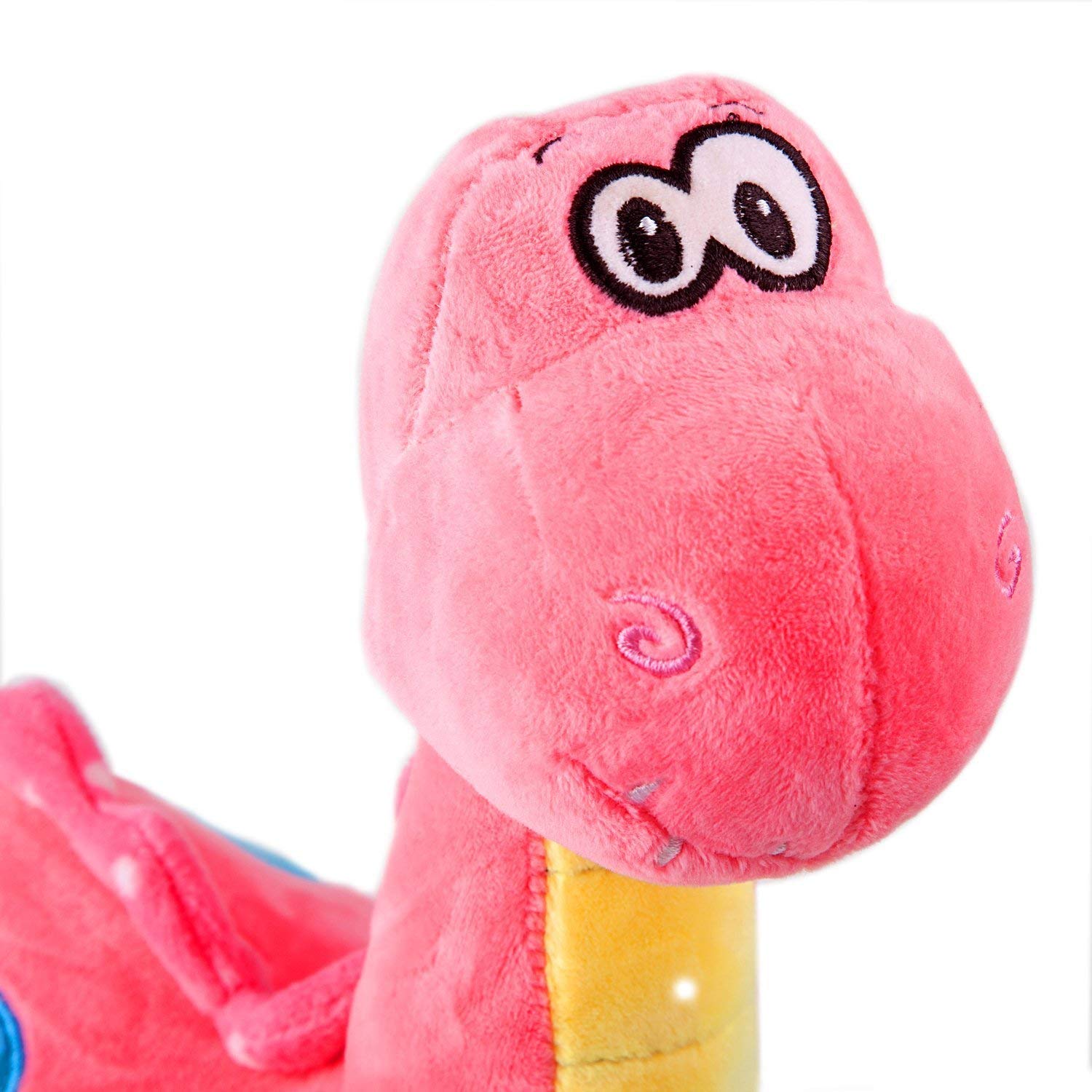 Marsjoy 14" Pink Stuffed Dinosaur Plush Toy for Baby, Kids Birthday Gifts