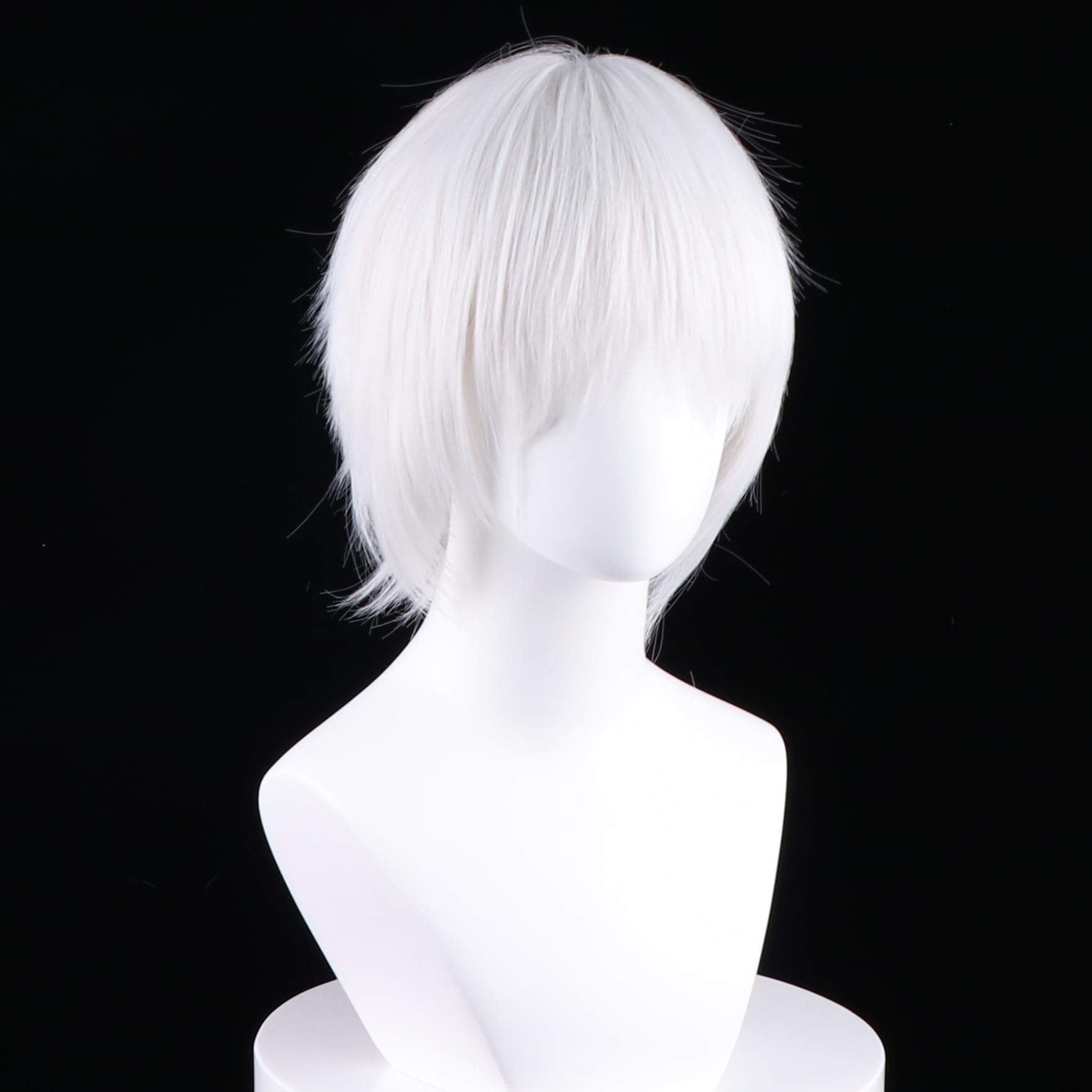 KiyaCos Anime Silver White Cosplay Wig Synthetic Party Hair Anime Comics Coser Costume Wigs