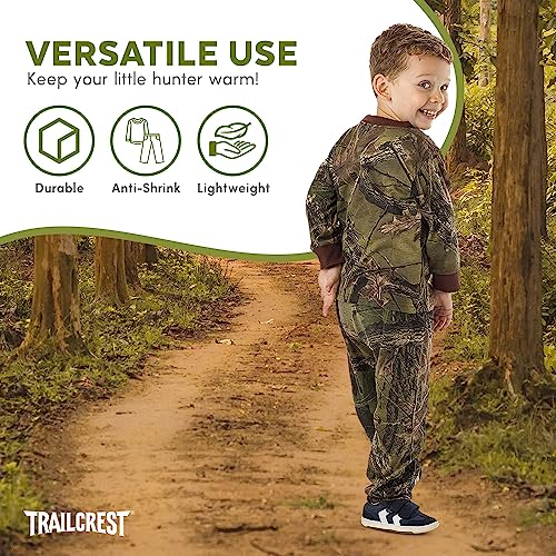 TrailCrest by Treel Infant - Toddler Cotton Camo Long Sleeve T-Shirt and Long Pants Set, 2T, Camo