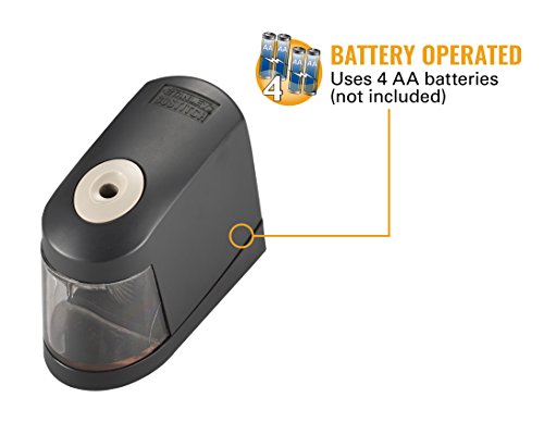Bostitch Battery Desktop Pencil Sharpener, Black (02697)