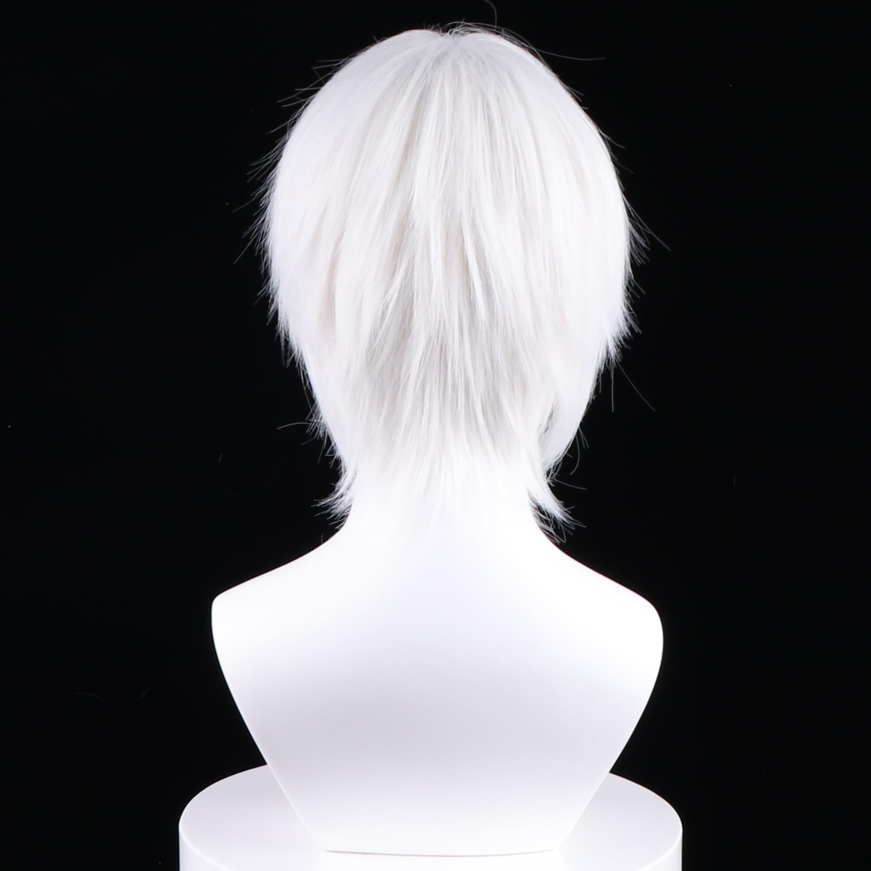 KiyaCos Anime Silver White Cosplay Wig Synthetic Party Hair Anime Comics Coser Costume Wigs