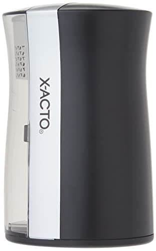 X-ACTO 1781LMR Inspire+ Battery Pencil Sharpener, Black/Silver