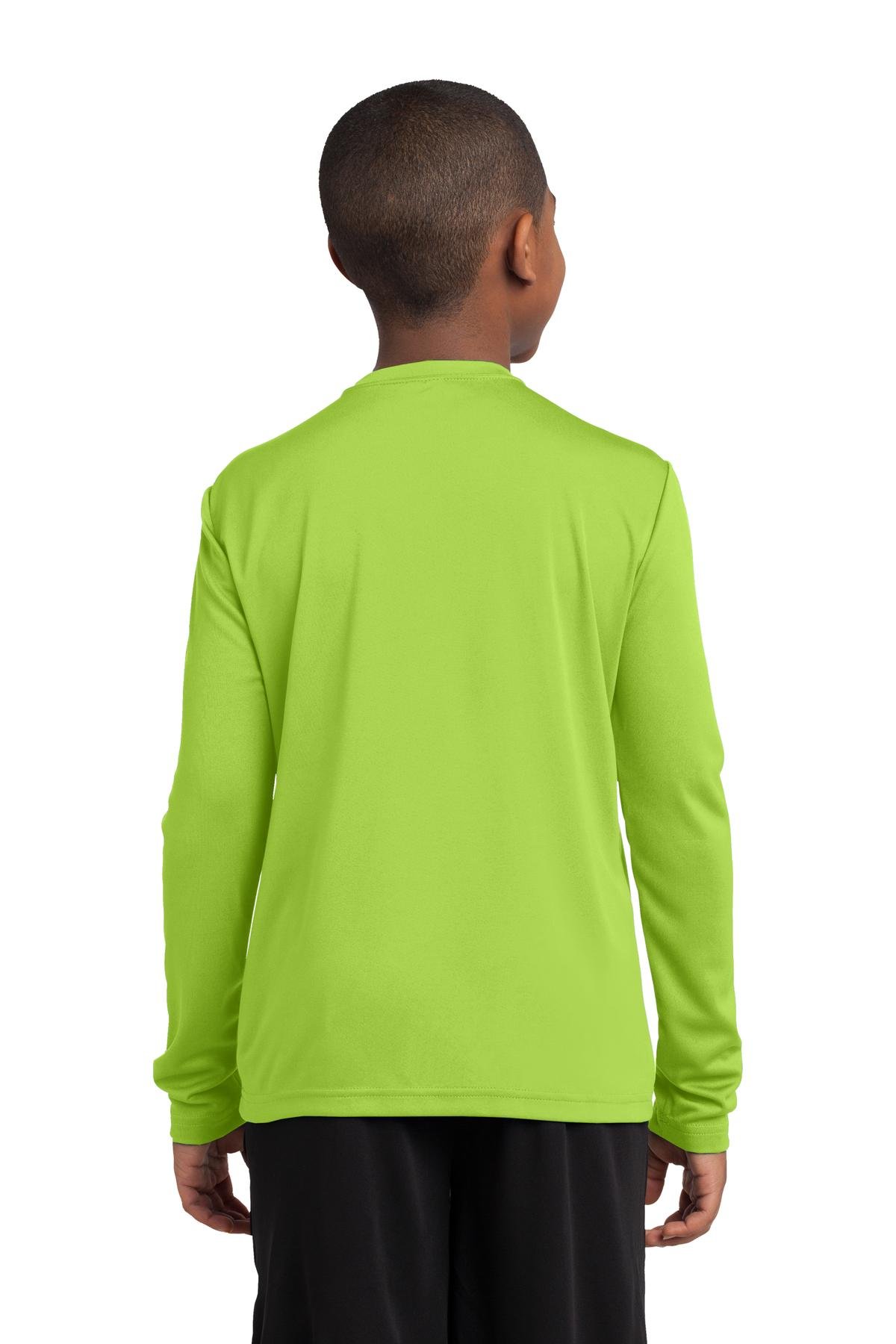 SPORT-TEK Boys' Long Sleeve PosiCharge Competitor Tee S Lime Shock