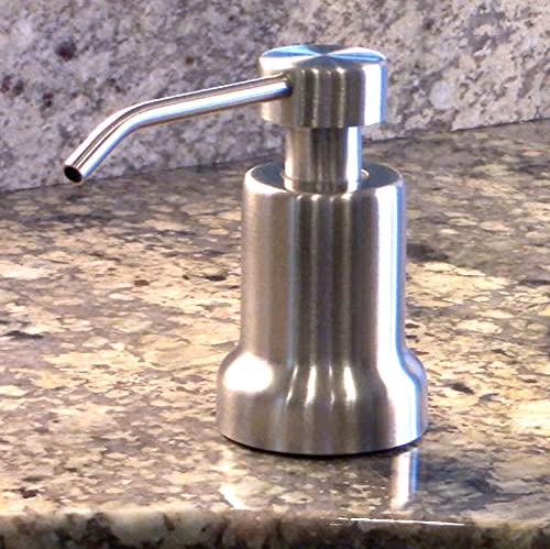 Ultimate Kitchen™ – Built-in FOAMING Soap Dispenser for Kitchen and Bathroom Countertop | Stainless Steel Foam Soap Pump with 17oz Under Counter Bottle | Installs Quickly | Satin Finish